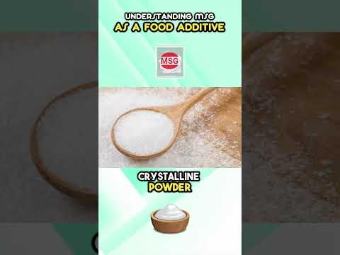 Understanding MSG As A Food Additive.