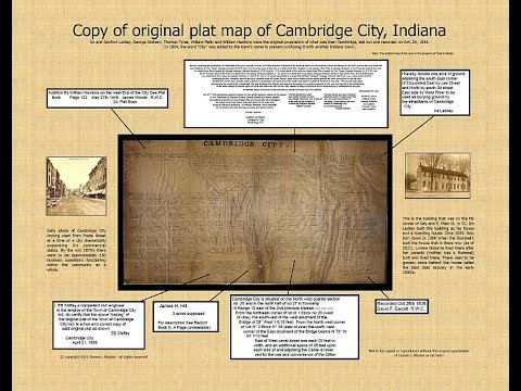 Plat map donated to Cambridge City