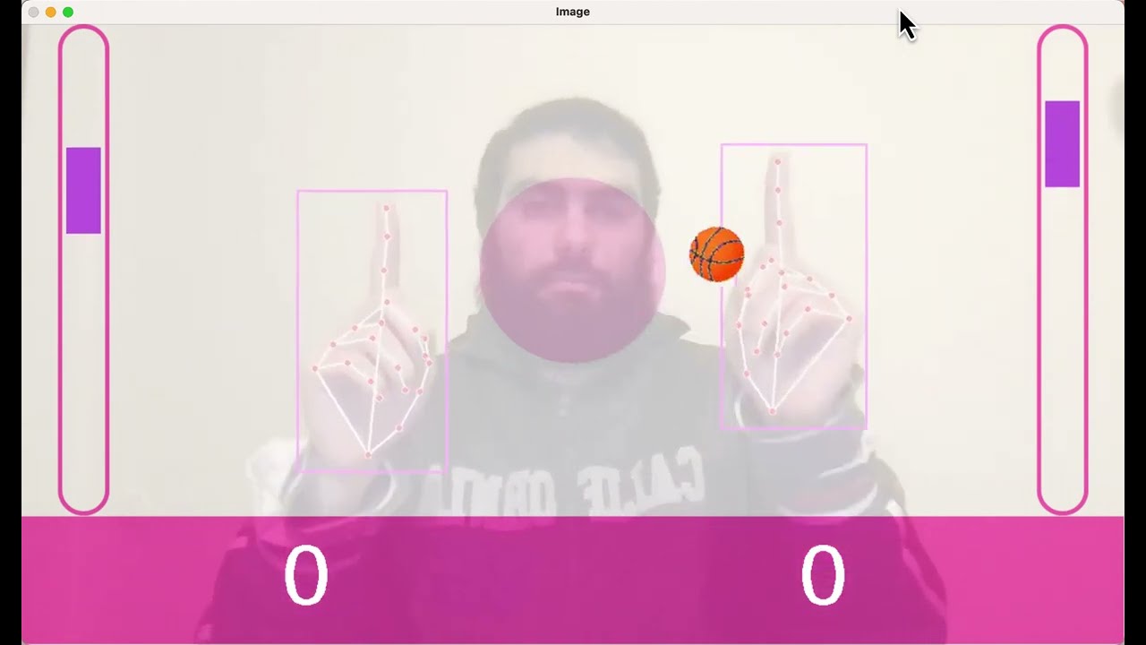 Pong Game using Hand Gestures