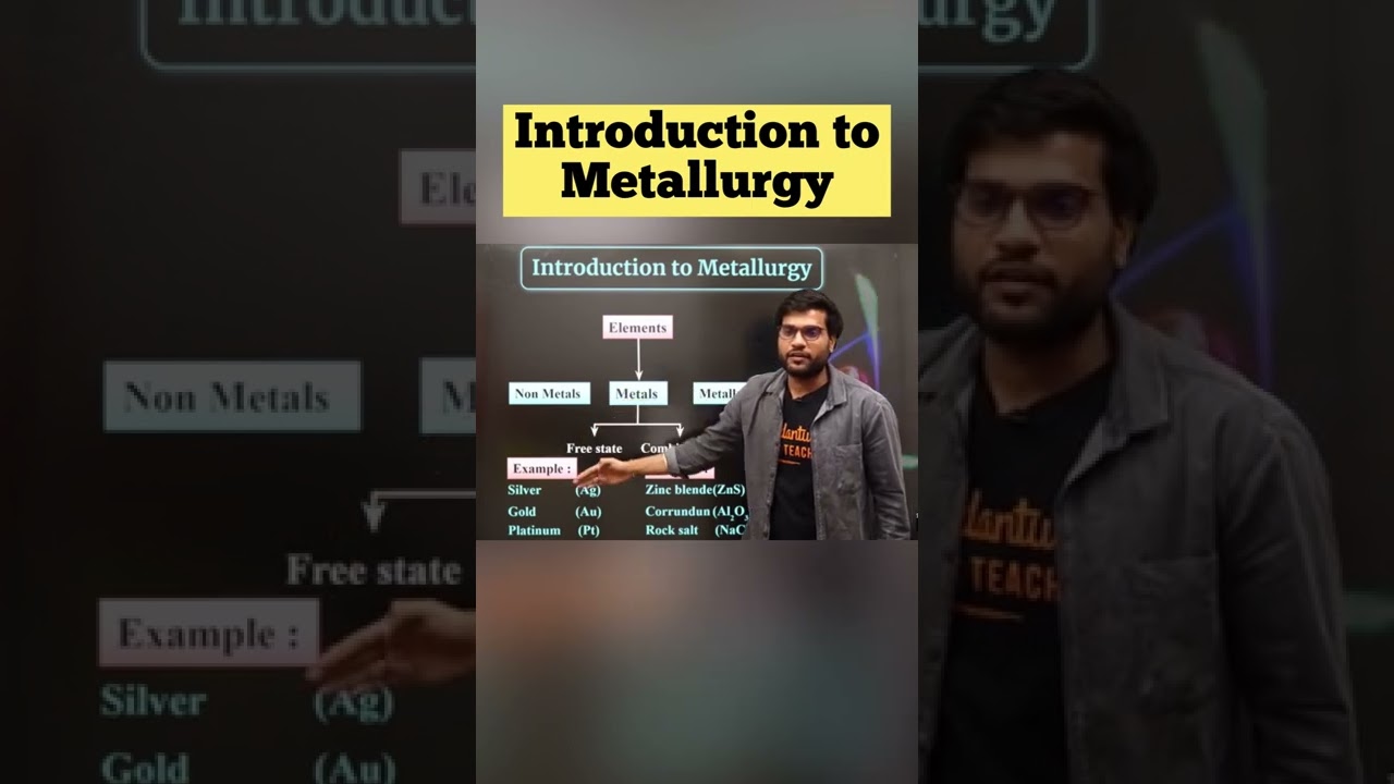 Introduction to metallurgy by Arvind Arora sir #metallurgy #a2motivation #arvindarorasir