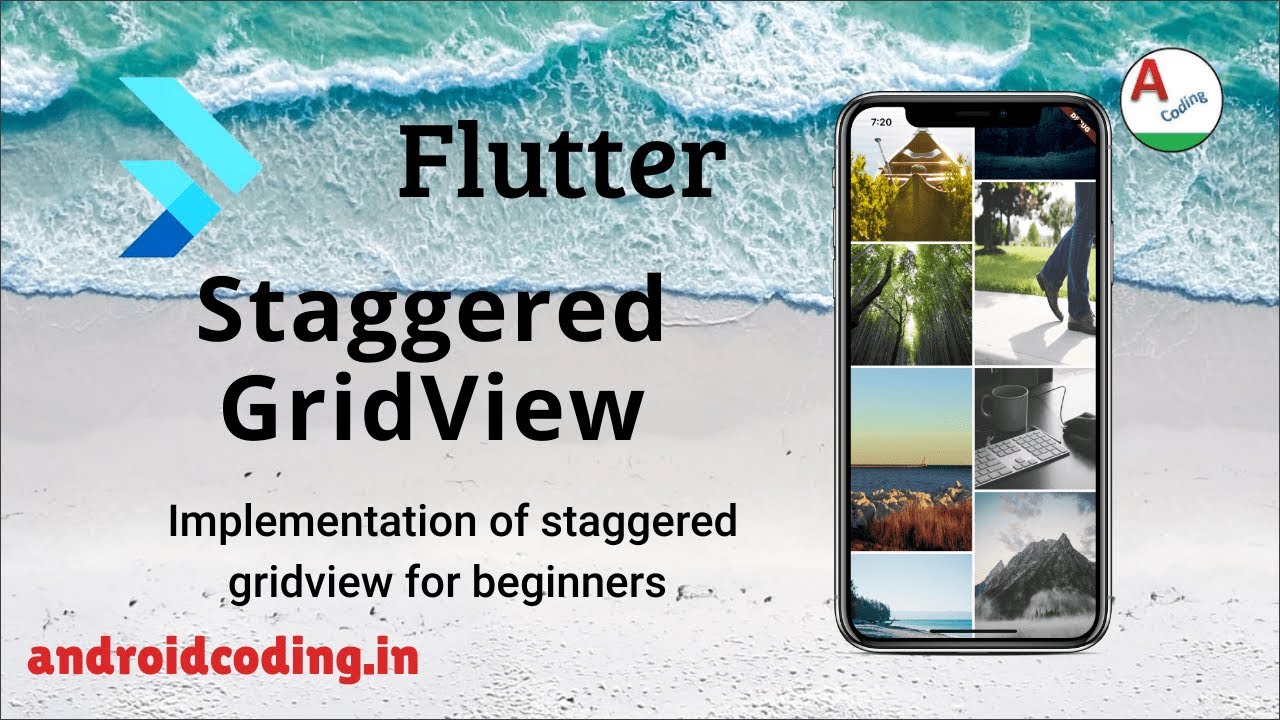Flutter staggered grid view tutorial for beginner | Source in description | flutter coding
