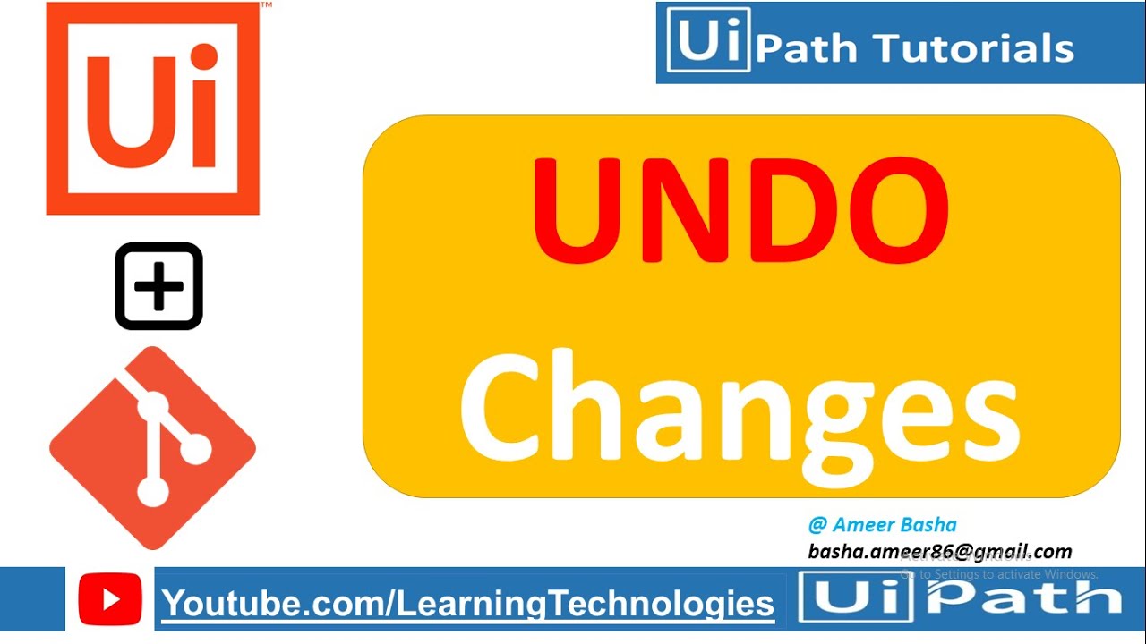 UiPath Tutorial Day 84 : GIT Undo changes