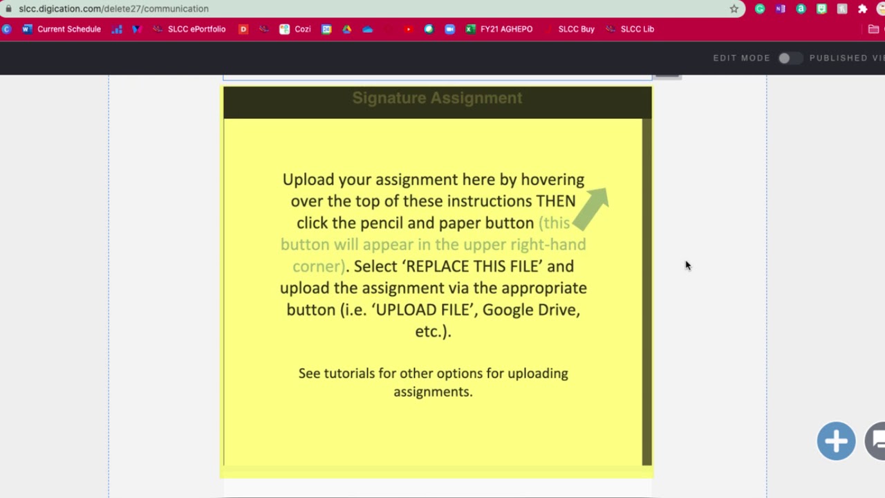 SLCC Digication - Quick Course Page Setup
