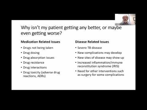 TB 101 Series 2023: Session 11 - Monitoring Patients During TB Therapy