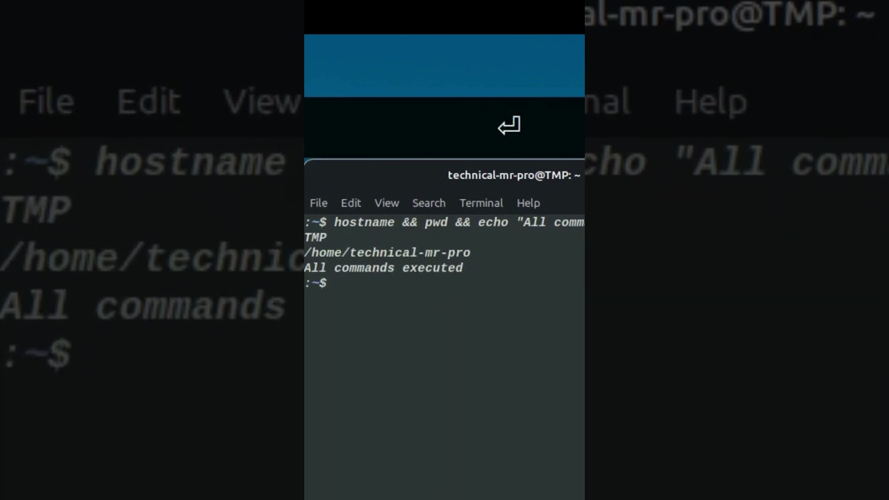 How to execute multiple Linux commands using the && operator | shorts