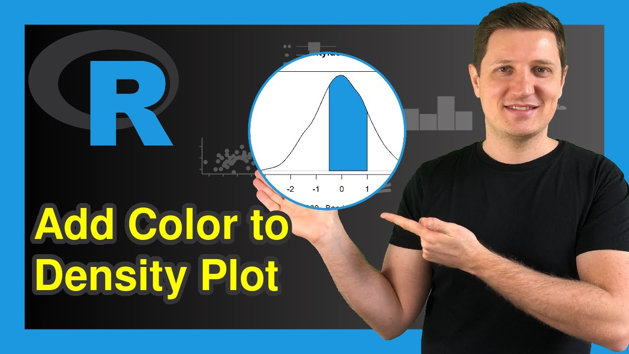 Add Color Between Two Points of Kernel Density Plot in R (Example) | density, plot, with & polygon
