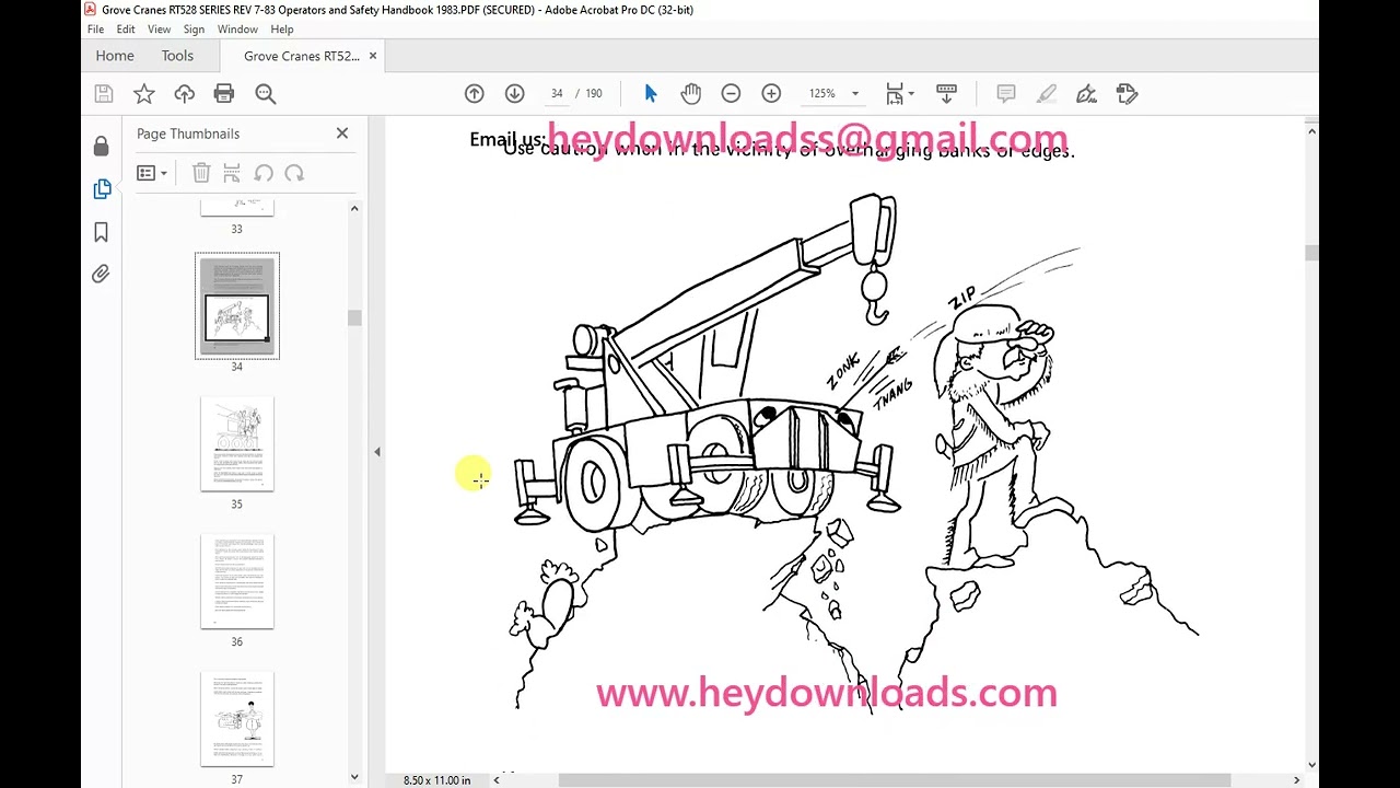 Grove Crane RT 528 Series Operator's & Safety Handbook Manual