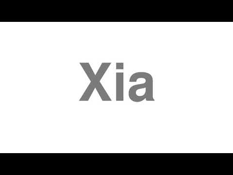How to Pronounce "Xia"