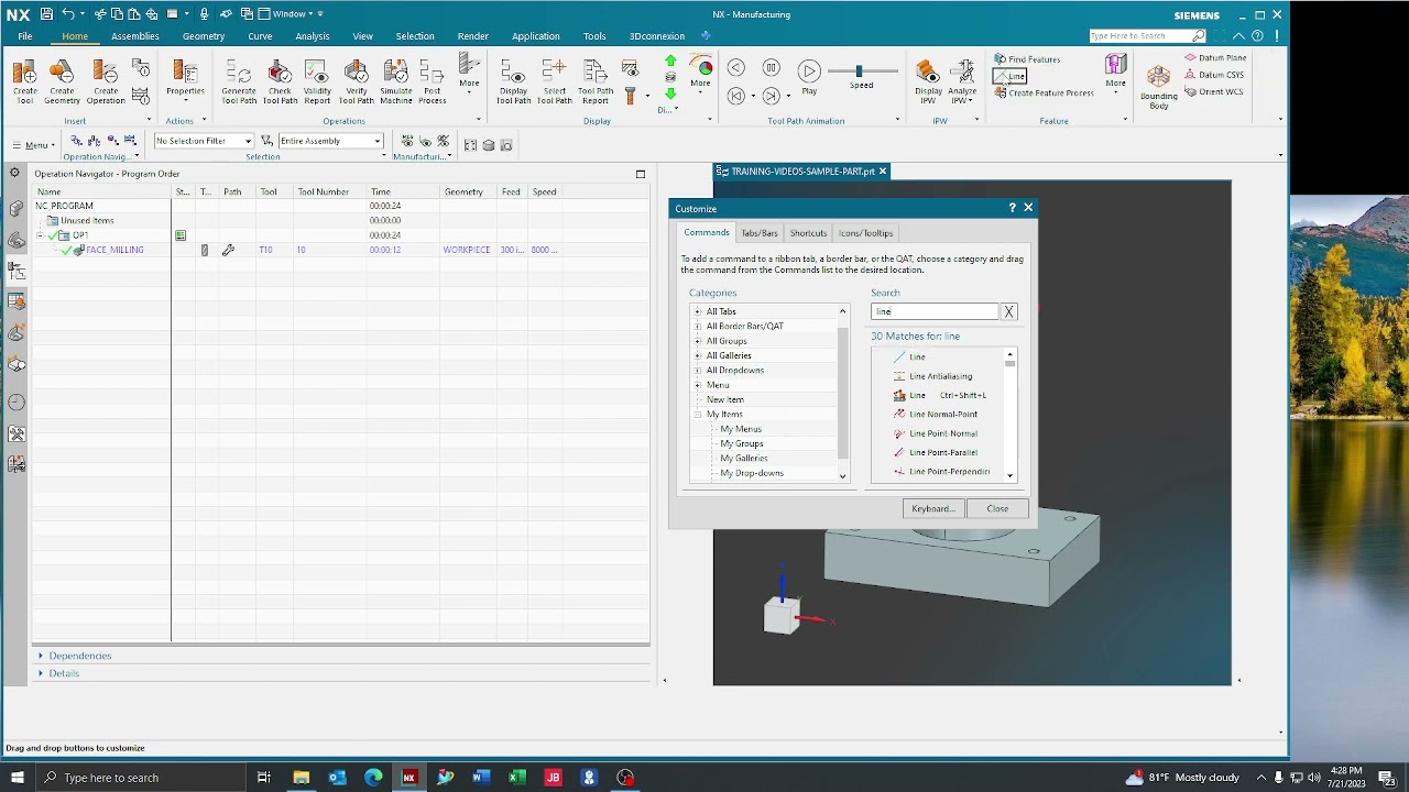 Siemens NX 2206    How To Customize Tool Bars
