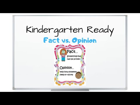 Literacy Lesson: Fact vs. opinion | Kindergarten Ready