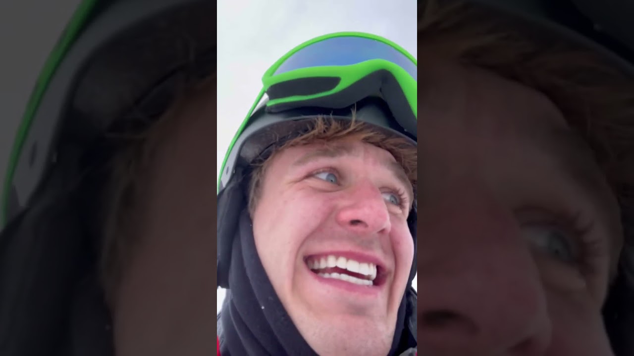 Skiing for the first time✋ w Carter Kench #shorts