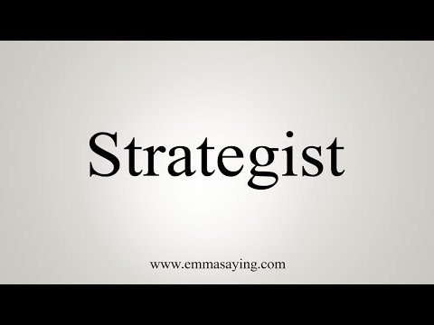 How To Say Strategist