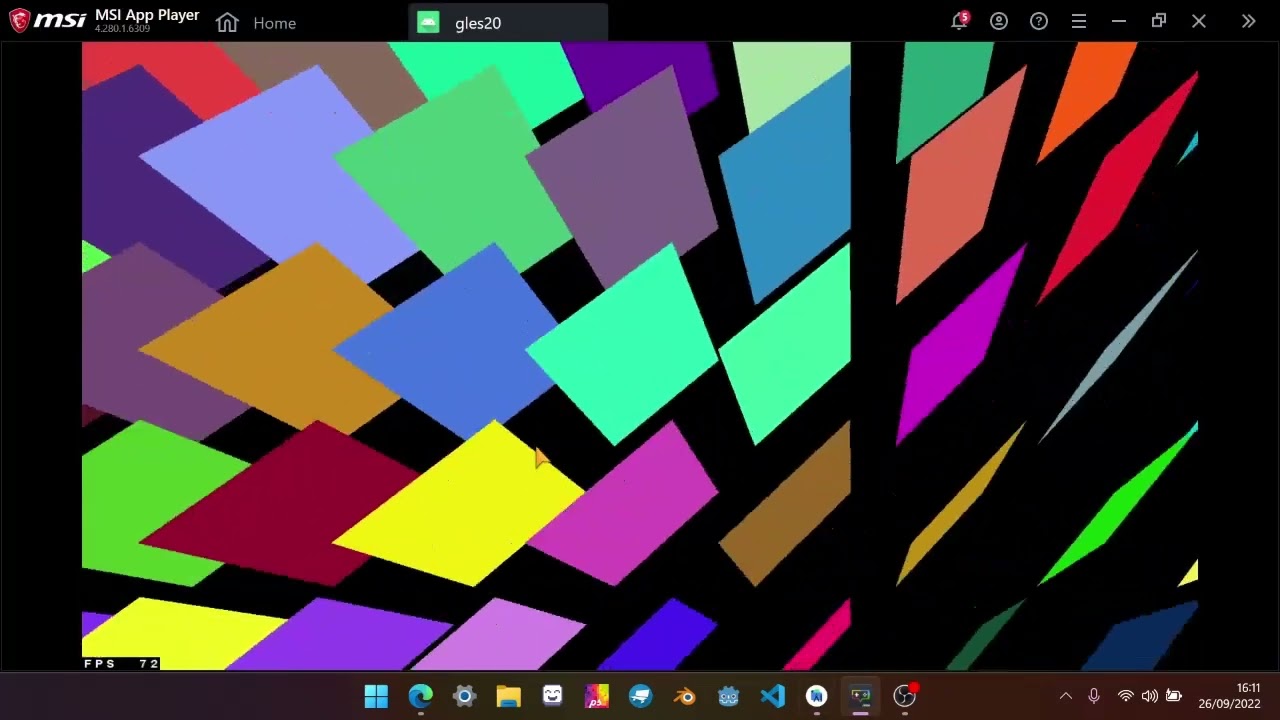 A random video testing OPENGL ES 2 API with Java in Android Studio