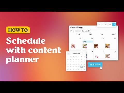 How to schedule and publish a social media post using the Content Planner | PosterMyWall