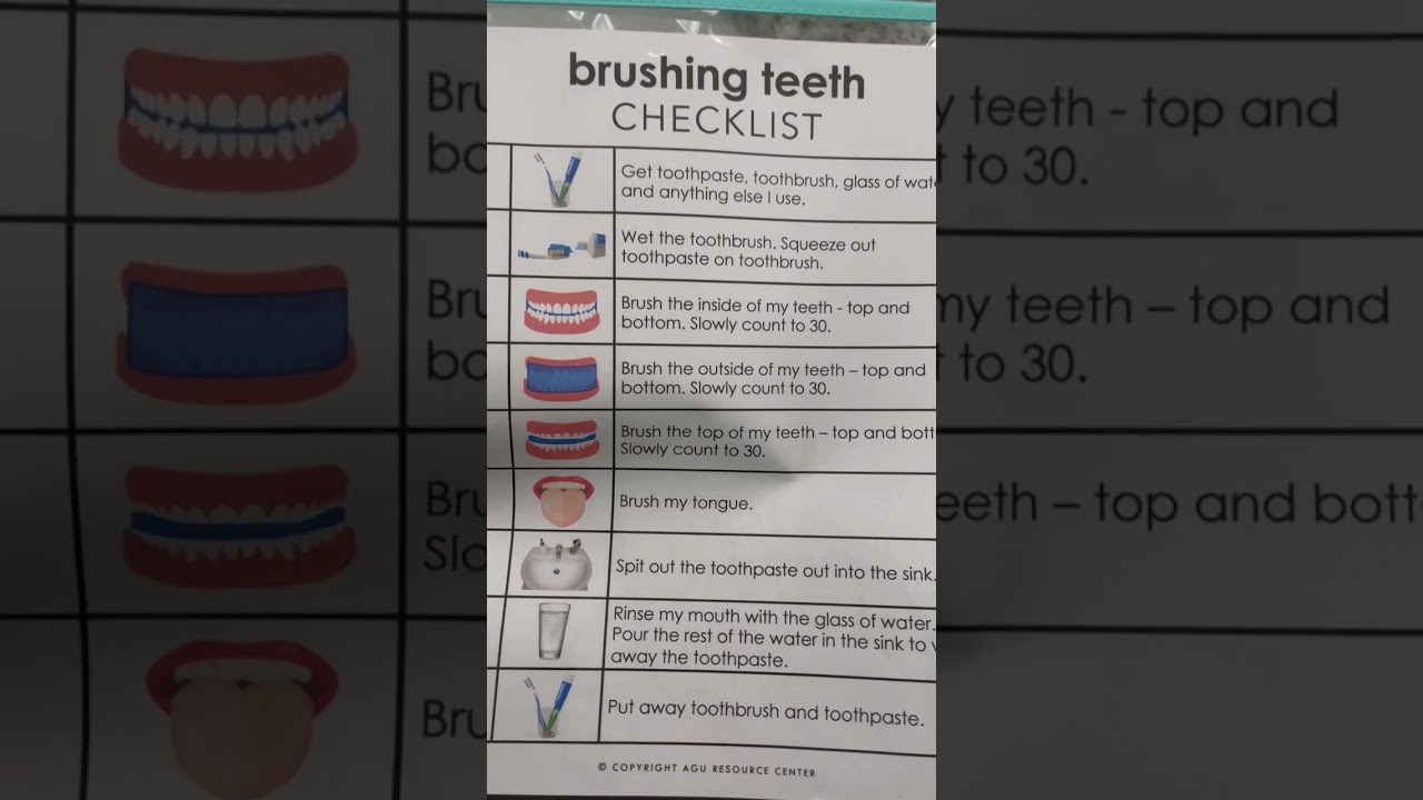 Teaching Brushing Teeth - By Using a Checklist