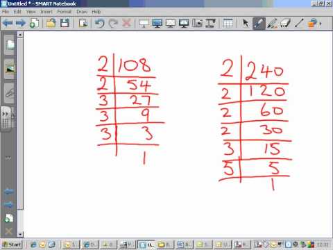 HCF using prime factors