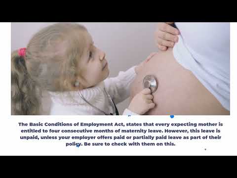 Maternity Leave in South Africa. (Section 25 of the BCEA)