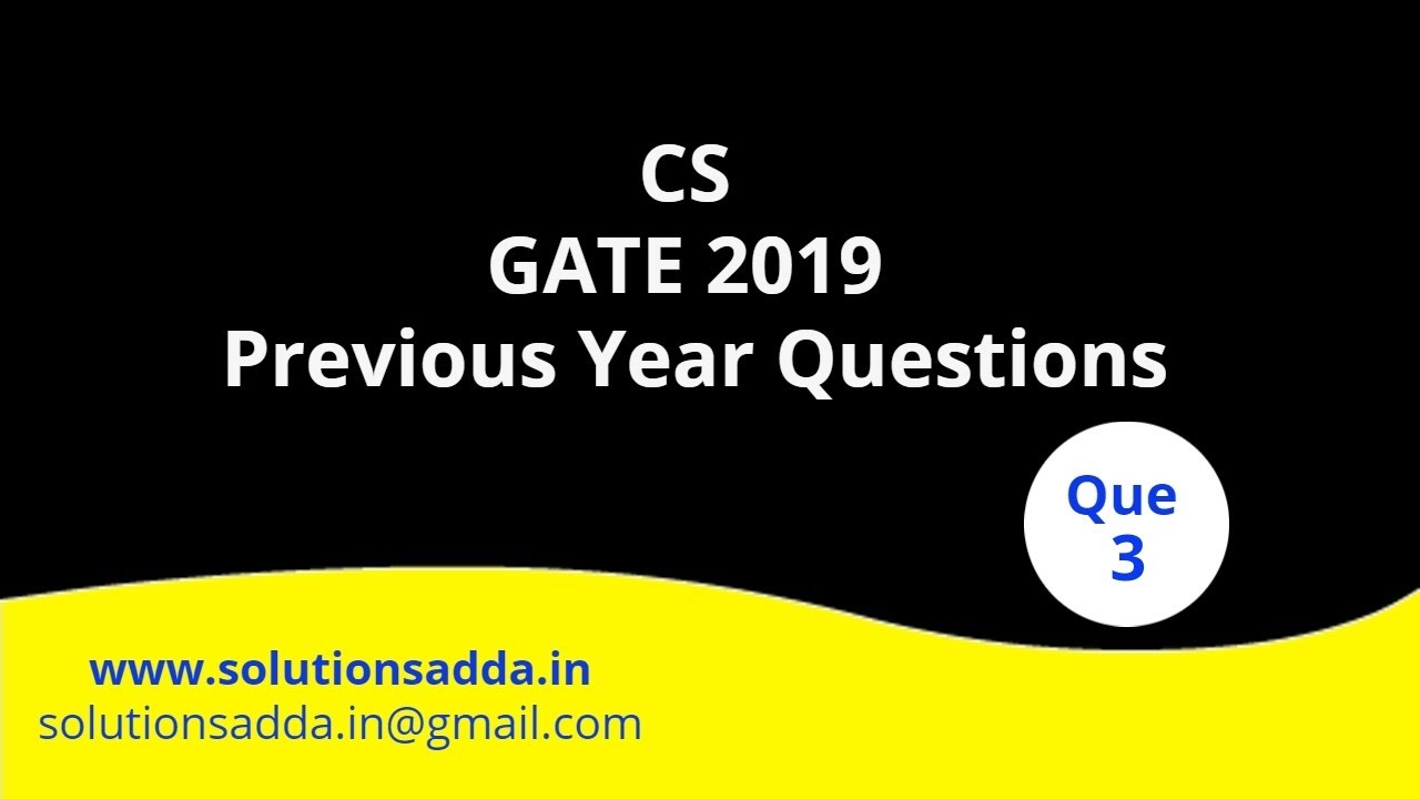 CS GATE PYQs | GATE 2019 Solutions | Solutions Adda | DLD | Logic Gates | Q3 | GATE 2022
