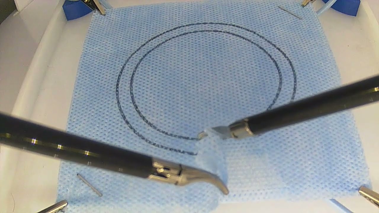 Laparoscopy training with simulator box #3