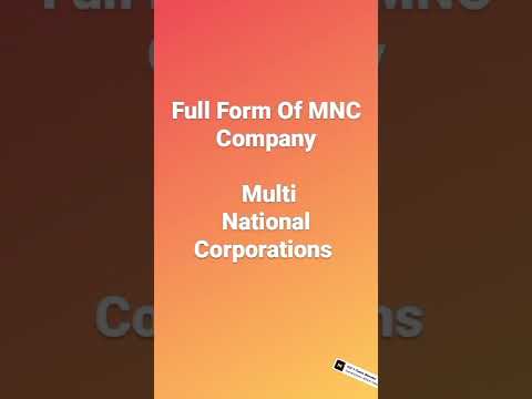 full form of MNC company