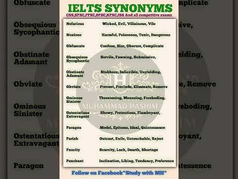 Effective Synonyms for IETS Preparation | Study with Muhammad Hashim