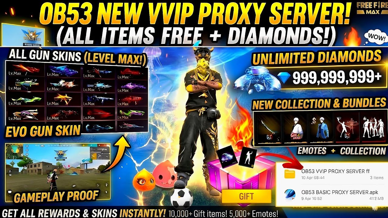 HOW TO DOWNLOAD PROXY SERVER IN FREE FIRE, HOW TO USE PROXY SERVER IN FREE FIRE, VIP PROXY SERVER