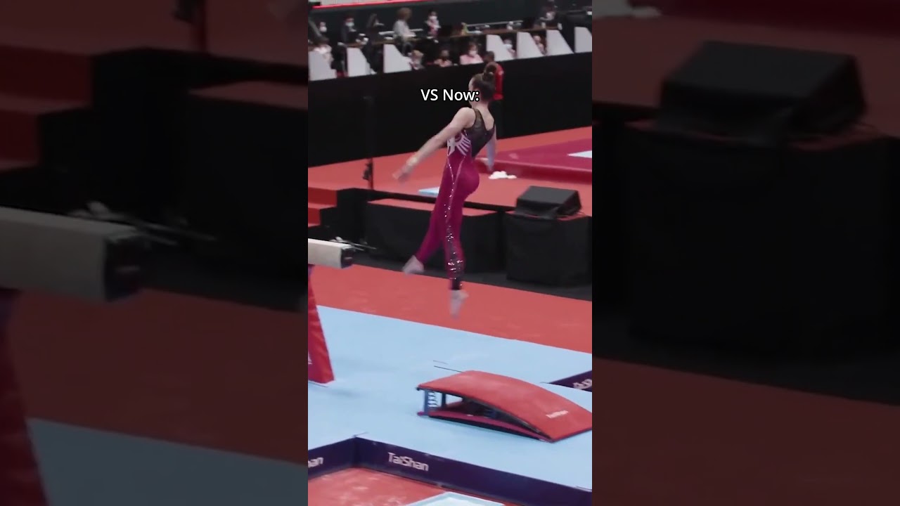 Can we all agree that this is a good change?🤔 #gymnastics #leotard #beam #thenvsnow
