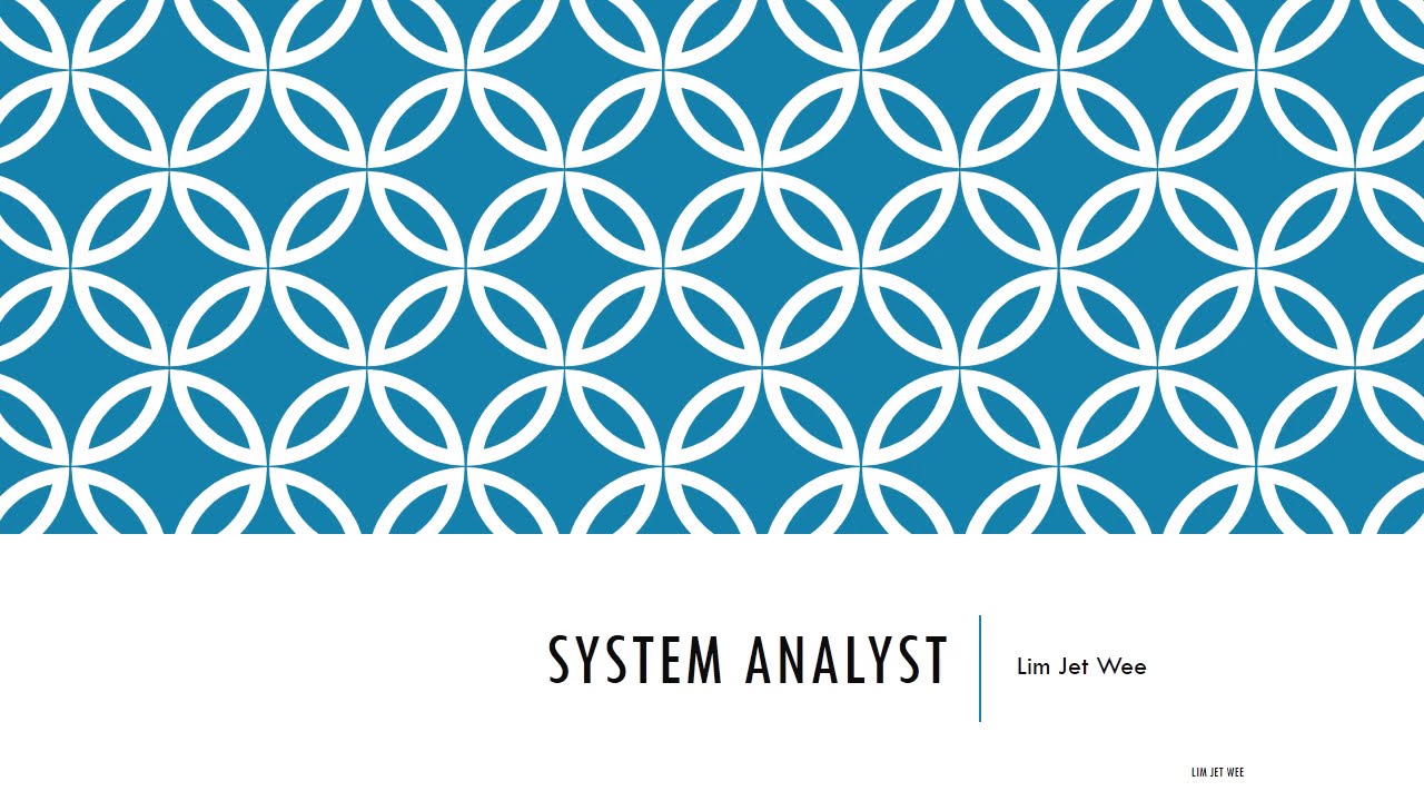 System Analysis - System Analyst Job Role