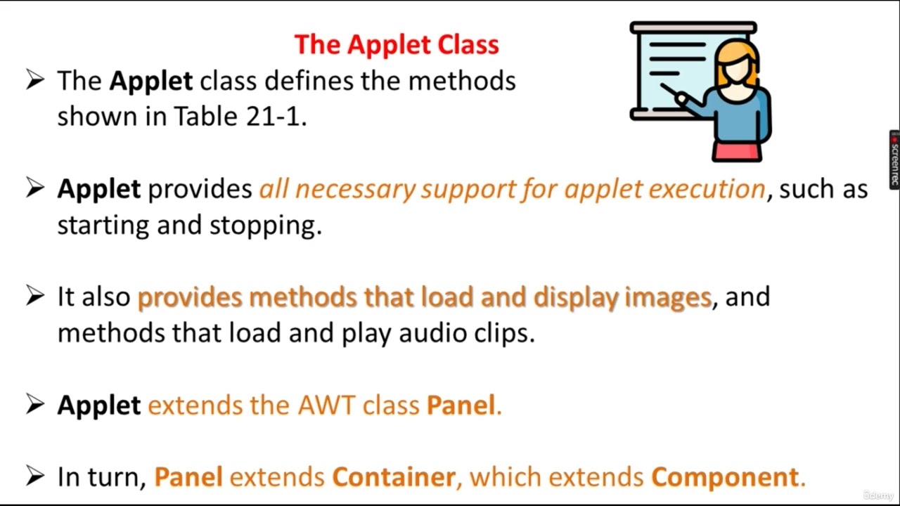 The Applet class theory part2 | Java