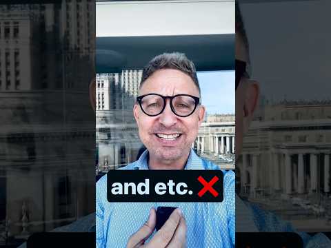The use of βetcβ is considered informal. #learnenglish #etc #and