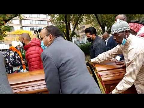 Mourners pay their respects to the late Malikah Shabazz at the Islamic Cultural Center