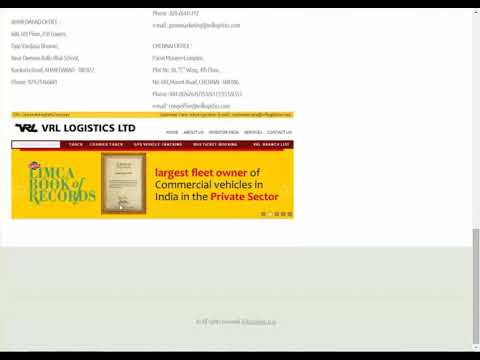 VRL Tracking - VRL Logistics Tracking