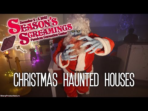 Mazes in Hall of Yuletide Spirits at Season's Screamings - Pasadena, California