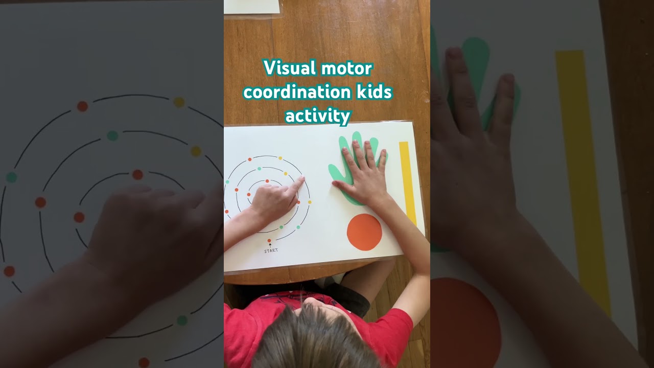 Visual motor kids activity that is a great warm up using bilateral coordination