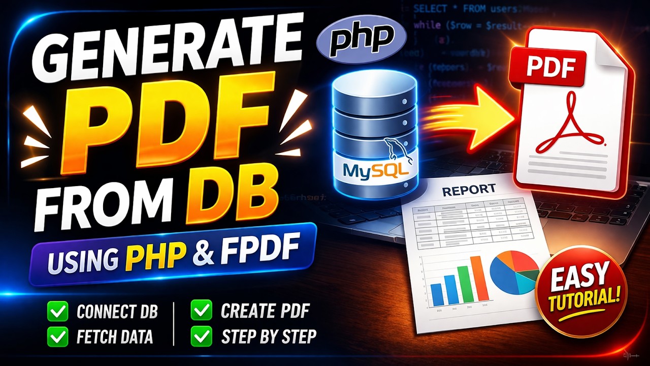 Generate PDF from Database using PHP (FPDF Tutorial)