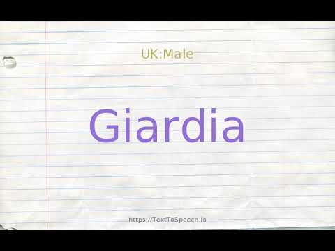How to pronounce giardia