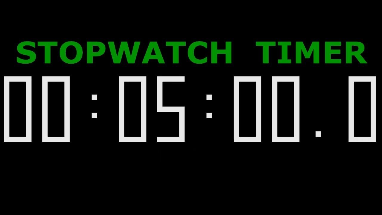 Stopwatch digital timer 5 minutes counter 720p Ep023