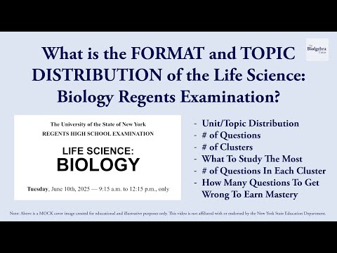 NEW Life Science: Biology Regents - Format and Topic Distribution on the New Exam | LS: Biology