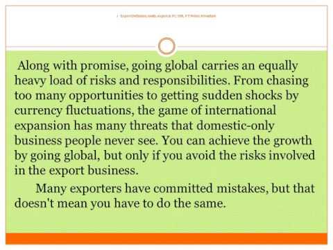 1 Export Definition, needs, export in