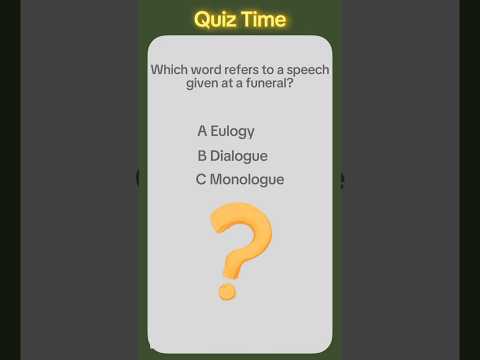 English Quiz || Root Word: log / logue