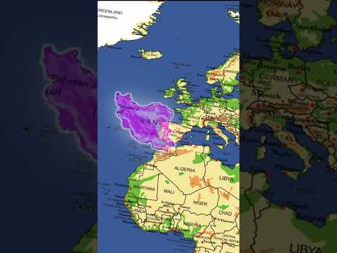 Iran is way bigger than you think #shorts #iran #geography #map
