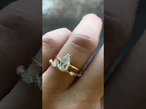 1ct. Pear Cut Threaded Ring by Melanie Casey Fine Jewelry