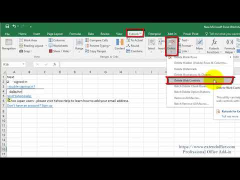 Quickly Remove All Html Objects (Such As Checkbox) In Excel