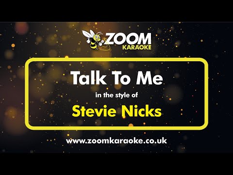 Stevie Nicks - Talk To Me - Karaoke Version from Zoom Karaoke