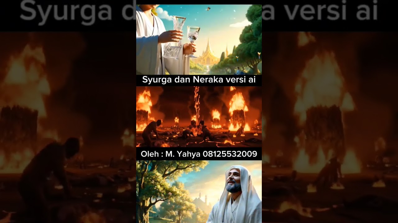 Gambaran Syurga dan Neraka versi ai berdasarkan rujukan ayat-ayat dalam Al-qur'an