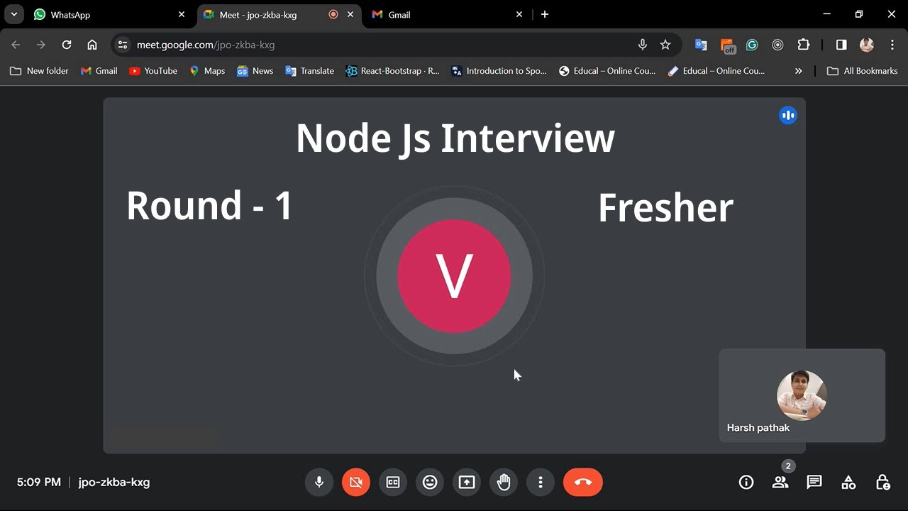 node js interview | fresher | round - 1| node Js #nodejs #mernstack #javascript #interview