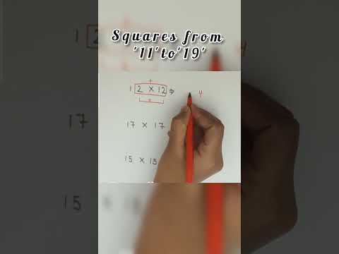 Squares from 11 to 19 shortcut ||Square short trick#Shorts#Magical math tricks