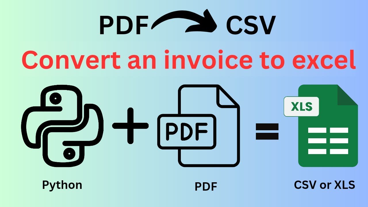 How to Convert PDF to CSV Excel | Python code