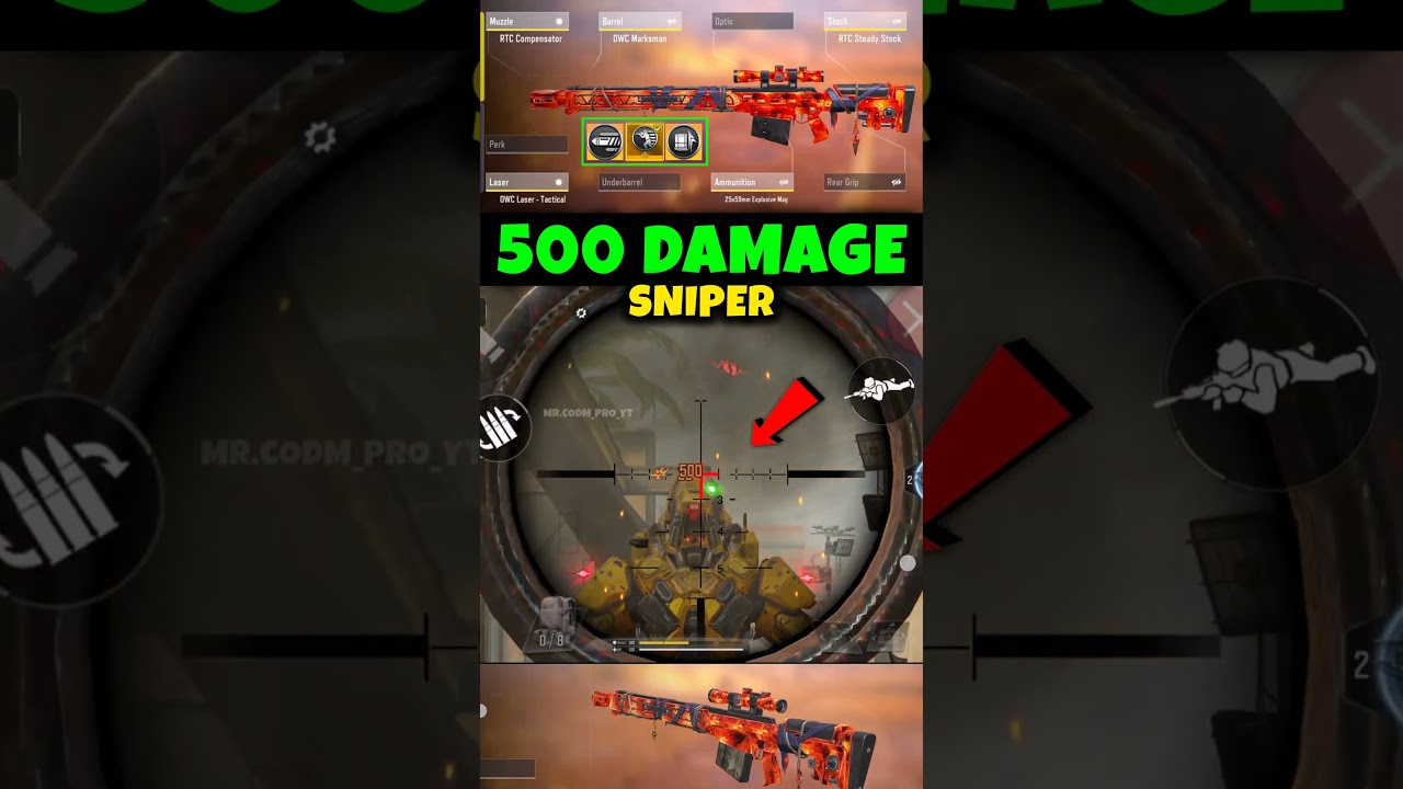 ✅High Damage Sniper Rytec Loadout in CODM BR🔥💯 Codmobile Tips and Tricks #shorts #codmbr #codmiphone