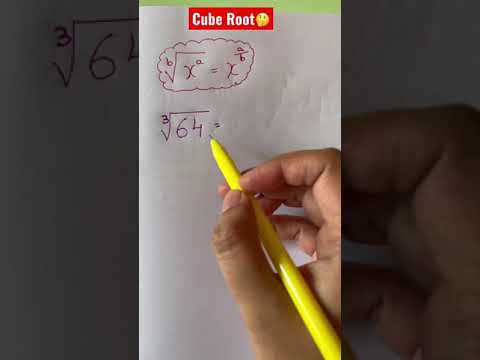 What is the cube root of 64? #math #tutor #mathtrick #cuberoot #exponents #indices #fraction
